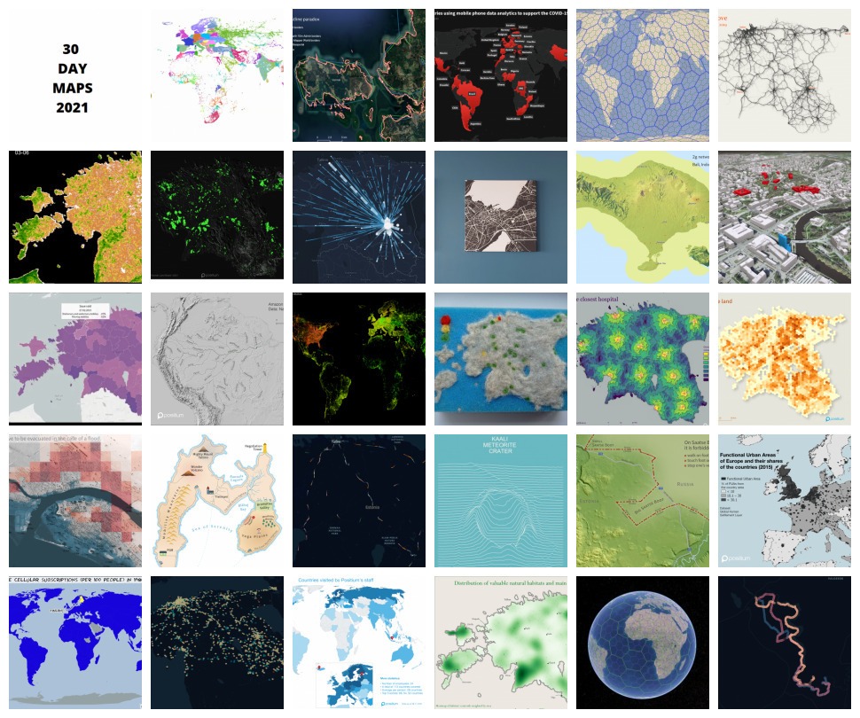30 Days of Maps: Positium's Data Visualisations for the #30DayMapChallenge in 2021 – Positium